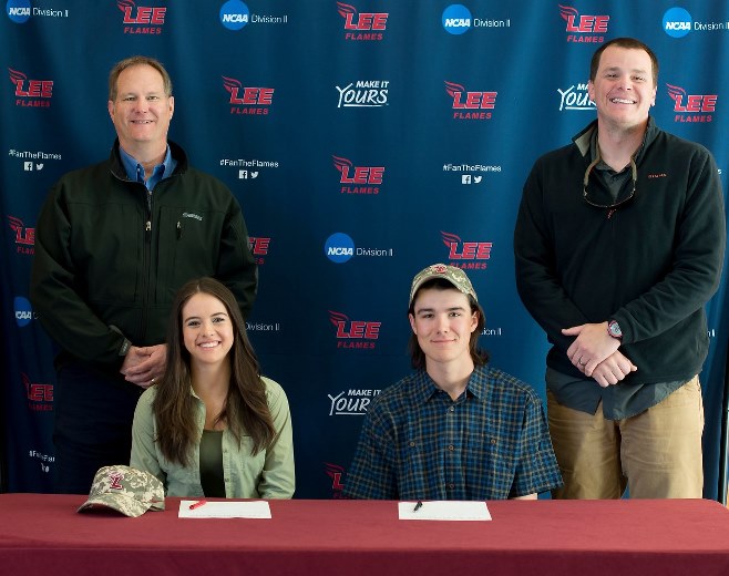 Glenn and Spurling Sign to Lee Anglers - Lee University