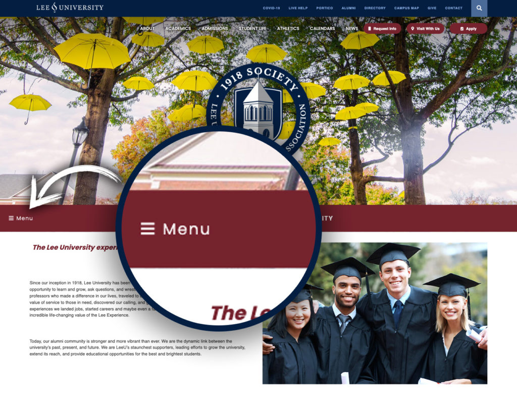 New Site Features - Lee University